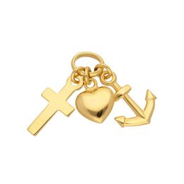 Adelia´s ADELIA ́S Damen Kettenanhänger "Damen Gold Schmuck 333 Gold Anhänger Glaube-Liebe-Hoffnung", Gold, gold, Gold, Schmuckanhänger, Goldschmuck für Damen