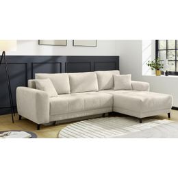 Jockenhöfer Ecksofa, B:251cm T:100cm, beige, JOCKENHÖFER GRUPPE, Korpus: 100% Polyester;Kissen: 100% Polyester, Wohnzimmer, Sofas, "Beverly, inklusive