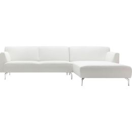 Ecksofa, B:296cm H:82cm T:179cm, weiß, CREATION BY ROLF BENZ, Wohnzimmer, Sofas, "CR.446 Designsofa mit erstklassigem Sitzkomfort zum Wohlfühlen", in