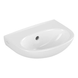 Villeroy & Boch Villeroy und Boch O.novo Waschtisch 43403601 36x27,5cm, oval, mit &Uuml;berlauf, seitliche Hahnl&ouml;cher vorgestochen, wei&szlig;