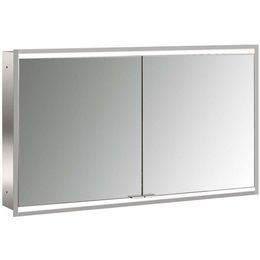 Emco prime Unterputz-Lichtspiegelschrank 949706256 1200x730mm, 2-t&uuml;rig, aluminium/spiegel