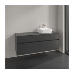 Villeroy & Boch Villeroy und Boch Collaro Waschtischunterschrank C10200VR 140x54,8x50cm, Waschtisch rechts, graphite