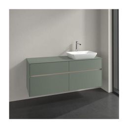 Villeroy & Boch Villeroy und Boch Collaro Waschtischunterschrank C118B0AF 140x54,8x50cm, Waschtisch rechts, LED-Beleuchtung 10,4W, soft green