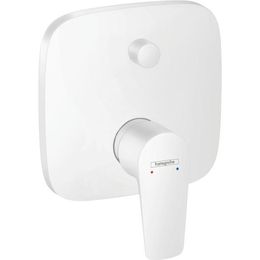 Hansgrohe Talis E Fertigmontageset 71474700 Unterputz-Wannen-Einhebelmischer, mit Sicherungskombination, mattwei&szlig;