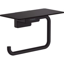 Hansgrohe AddStoris Papierrollenhalter 41772670 mit Ablage, Wandmontage, Metall, mattschwarz