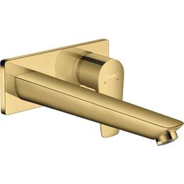 Hansgrohe Talis E Fertigmontageset 71734990 Unterputz-Waschtischeinhebelmischer, polished gold optic, Auslauf 225 mm