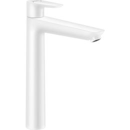 Hansgrohe Talis E Waschtisch-Einhebelmischer 71716700 mit Ablaufgarnitur, Ausladung 183 mm, mattwei&szlig;