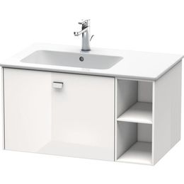 Duravit Brioso Waschtischunterschrank BR401201022 820x479mm Wei&szlig; Hochglanz, Regal links, Griff Chrom