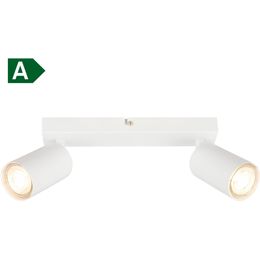 B.K.LICHT Deckenstrahler "BK_DS1630 EEK A LED Deckenlampe, Schwenkbar, Deckenspot", 2, H: 15,5cm, 1 Stk., weiß, Leuchten, Inkl. 2x GU10, 3.000 K,