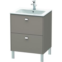 Duravit Brioso Waschtischunterbau BR440101043 620x479mm, Basalt Matt, 2 Ausz&uuml;ge, Griff Chrom