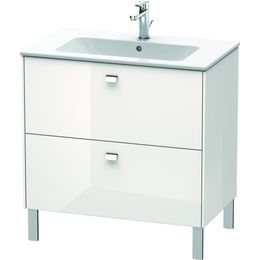 Duravit Brioso Waschtischunterbau BR440201022 820x479mm, Wei&szlig; Hochglanz, 2 Ausz&uuml;ge, Griff Chrom