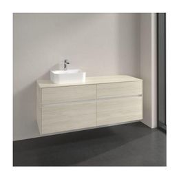 Villeroy & Boch Villeroy und Boch Collaro Waschtischunterschrank C101B0AA 140x54,8x50cm, Waschtisch links, LED-Beleuchtung 10,4W, white oak