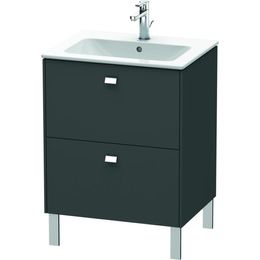 Duravit Brioso Waschtischunterbau BR440101049 620x479mm, Graphit Matt, 2 Ausz&uuml;ge, Griff Chrom