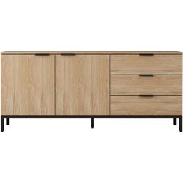 Sideboard OTTO HOME, B:160cm H:70cm T:40cmnatur, ABS-Kunststoff, FSC-zertifizierter Holzwerkstoff, MDF, Melamin, Spanplatte, Wohnzimmer, Sideboards,