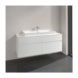 Villeroy & Boch Villeroy und Boch Collaro Waschtischunterschrank C09200DH 140x54,8x50cm, Waschtisch mittig, Glossy White