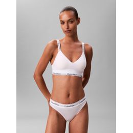 Damen Bralette, Calvin Klein Underwear, Gr. S, weiß, Jersey, Obermaterial: 53% Baumwolle, 35% Modal, 12% Elasthan, unifarben, BHs, mit Logoschriftzug