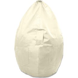 Sitzsack Kinzler, B:65cm H:110cm, beige, Polyester, Kinderzimmer, Sitzsäcke, "Kimi small", Uni Farben, mit Taschen & Tragegriff, Outdoor geeignet,