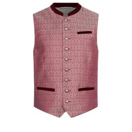 N&uuml;bler N&Uuml;BLER Herren Trachtenweste "Trachten Gilet Enno"rot, Gr. 50, Obermaterial: 60% Polyester PES. 40% Viskose CV., Westen