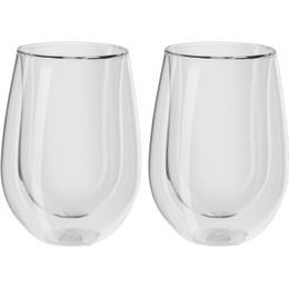 Zwilling Longdrinkglas "Sorrento Bar", 12,6cm, 350ml, 2 Stk., transparent, Trinkgefäße, Doppelwandig, Borosilikatglas, 2-tlg., je 350 ml