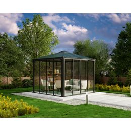 Pavillon, grau, PALRAM - CANOPIA, Garten, Pavillons, "Ledro 3000", BxT: 295x295 cm