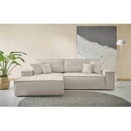 Ecksofa OTTO HOME, B:267cm H:85cm T:167cm, beige, Bezugstoff 100% PES ;Atmungsaktives Gewebe ;Easy Clean ;Gramatur 340g/ qm +/- 5%, Wohnzimmer,