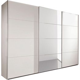 Schwebetürenschrank wimex, B:270cm H:210cm T:65cm, weiß, Spanplatte, Schränke, "Ernie Kleiderschrank mit Spiegel, Made in Germany TOPSELLER",