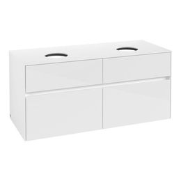 Villeroy & Boch Villeroy und Boch Collaro Waschtischunterschrank C04400DH 120 x 54,8 x 50 cm, f&uuml;r 2 Waschtische, Glossy White