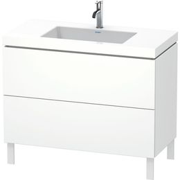 Duravit L-Cube Waschtisch-Unterschrank LC6938O1818 100 x 48 cm, 1 Hahnloch, wei&szlig; matt, 2 Ausz&uuml;ge, bodenstehend