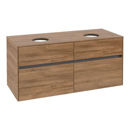 Villeroy & Boch Villeroy und Boch Collaro Waschtischunterschrank C04400RH 120x54,8x50cm, f&uuml;r 2 Waschtische, Kansas Oak