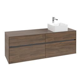 Villeroy & Boch Villeroy und Boch Collaro Waschtischunterschrank C05100VH 160 x 54,8 x 50 cm, Waschtisch rechts, Arizona Oak