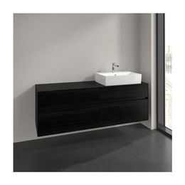 Villeroy & Boch Villeroy und Boch Collaro Waschtischunterschrank C136B0AB 160x54,8x50cm, Waschtisch rechts, LED-Beleuchtung 12W, black oak