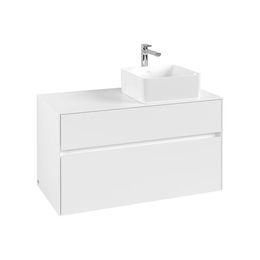 Villeroy & Boch Villeroy und Boch Collaro Waschtischunterschrank C04000MS 100 x 54,8 x 50 cm, Waschtisch rechts, White Matt