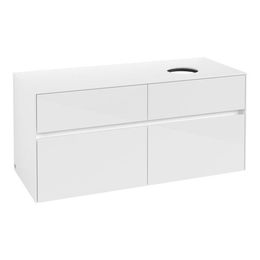 Villeroy & Boch Villeroy und Boch Collaro Waschtischunterschrank C04300DH 120 x 54,8 x 50 cm, Waschtisch rechts, Glossy White