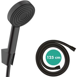 Hansgrohe Pulsify S Brausehalterset 24301670 mit Brauseschlauch 125cm, mattschwarz