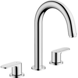 Hansgrohe Vernis Blend 150 3-Loch-Waschtisch-Armatur 71553000 mit Zugstangen-Ablaufgarnitur, chrom