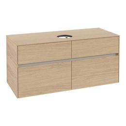 Villeroy & Boch Villeroy und Boch Collaro Waschtischunterschrank C04100VJ 120 x 54,8 x 50 cm, Waschtisch mittig, Nordic Oak