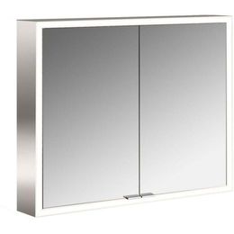 Emco prime Aufputz-Lichtspiegelschrank 949706262 800x700mm, 2-t&uuml;rig, aluminium/spiegel