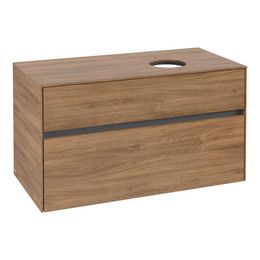 Villeroy & Boch Villeroy und Boch Collaro Waschtischunterschrank C04000RH 100x54,8x50cm, Waschtisch rechts, Kansas Oak