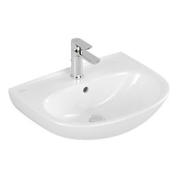 Villeroy & Boch Villeroy und Boch O.novo Waschtisch 4A405501 55x44cm, oval, Hahnloch mit &Uuml;berlauf, wei&szlig;