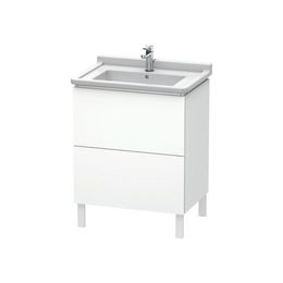 Duravit L-Cube Waschtisch-Unterschrank LC660801818 67 x 46,9 cm, wei&szlig; matt, 2 Ausz&uuml;ge, stehend