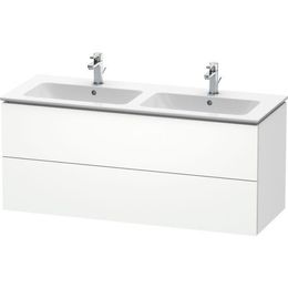 Duravit L-Cube Waschtischunterbau LC625801818 Wei&szlig; Matt, 129x55x48,1cm, 2 Schubladen