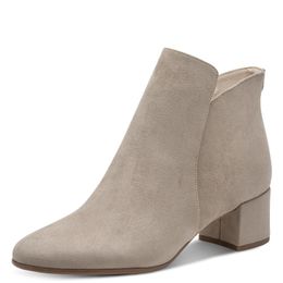 Tamaris Damen Stiefelette, Gr. 39, grau, Textil, Veloursleder, unifarben, Schuhe, Blockabsatz, Basicstiefelette in veganer Verarbeitung, schmale Form