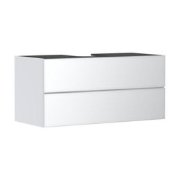 Hansgrohe Xevolos E Waschtischunterschrank 54193320 1180x555x550mm, 2 Schubladen, mattwei&szlig;, wei&szlig; metallic