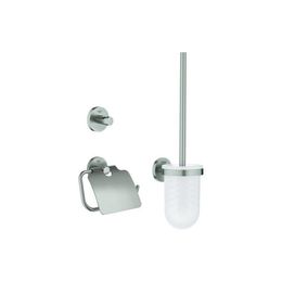 Grohe Essentials WC-Set 40407DC1 Supersteel, 3 in 1, verdeckte Befestigung
