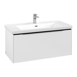 Villeroy & Boch Villeroy und Boch Subway 3.0 Waschtisch-Unterschrank C56901VF 97,3x42,9x47,8cm, ohne LED/Griff Volcano black, pure white