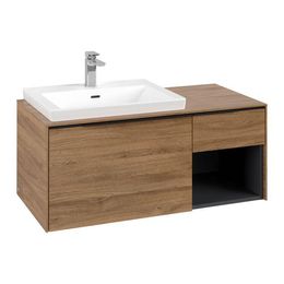 Villeroy & Boch Villeroy und Boch Subway 3.0 Waschtisch-Unterschrank C57201RH 100,1x42,25x51,6cm, ohne LED/Griff Volcano black, kansas oak