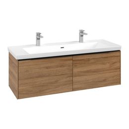 Villeroy & Boch Villeroy und Boch Subway 3.0 Waschtisch-Unterschrank C60101RH 127,2x42,9x47,8cm, ohne LED/Griff Volcano black, kansas oak