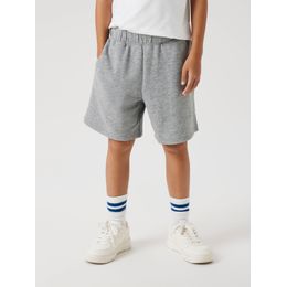 name it Mädchen Shorts "NKNCYBER SWEAT SHORTS UNB NOOS", grau, Gr. 116, unifarben, Web, Obermaterial: 80% Baumwolle, 20% Polyester, Hosen