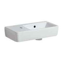 Geberit Waschtisch Renova Compact 276350000 weiss, 50x25cm, Ablagefl&auml;che und Hahnloch links