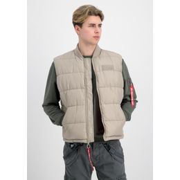 Herren Funktionsweste "Puffer Vest", beige, Gr. S, Alpha Industries, Obermaterial: 100% Polyester; Futter: 100% Polyester; Füllung: 100% Polyester,